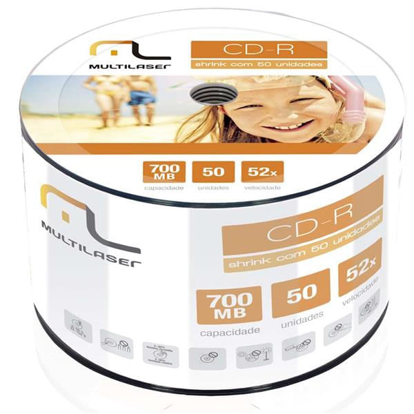 Cdr Multilaser CD051 Logo Tubo com 50 700MB em Promoção | Ofertas na ...