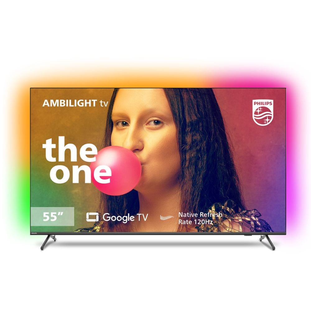 TV 55 Philips Smart 4K Ambilight 120Hz GoogleTV The One 55PUG8808 em ...