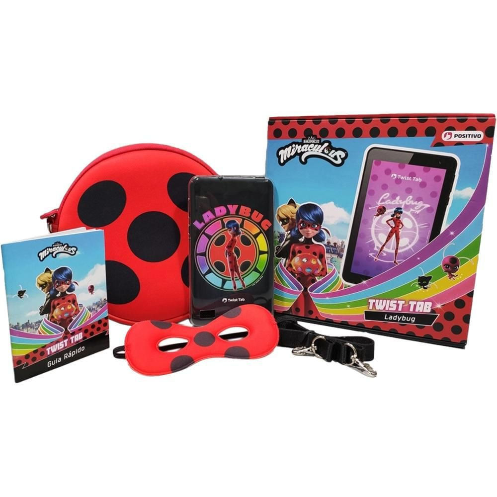 Tablet Infantil Positivo Twist Tab Ladybug + com 2 Capas de Proteção ...