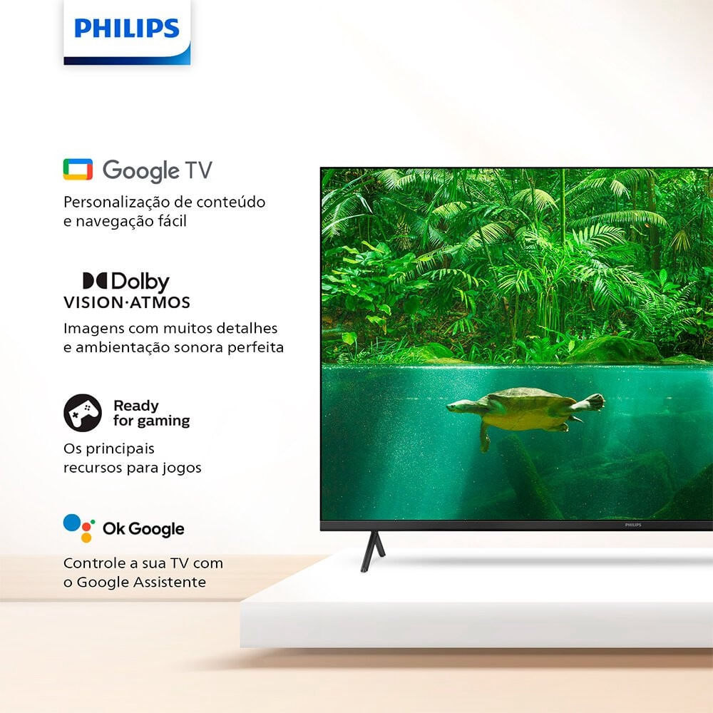 Smart TV 50PUG7408/78 50 Polegadas 4K uhd Google TV Philips em Promoção ...