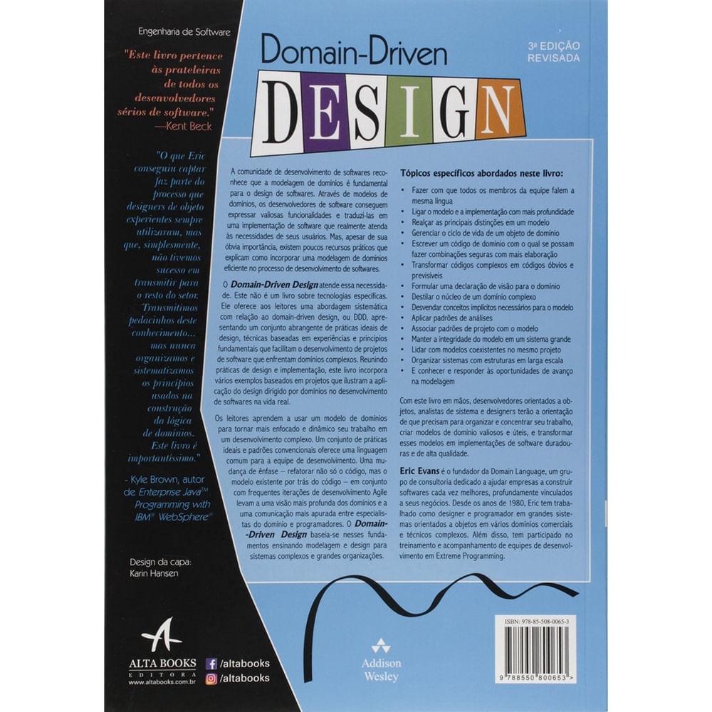 Livro - Domain-driven design: atacando as complexidades no coração do ...