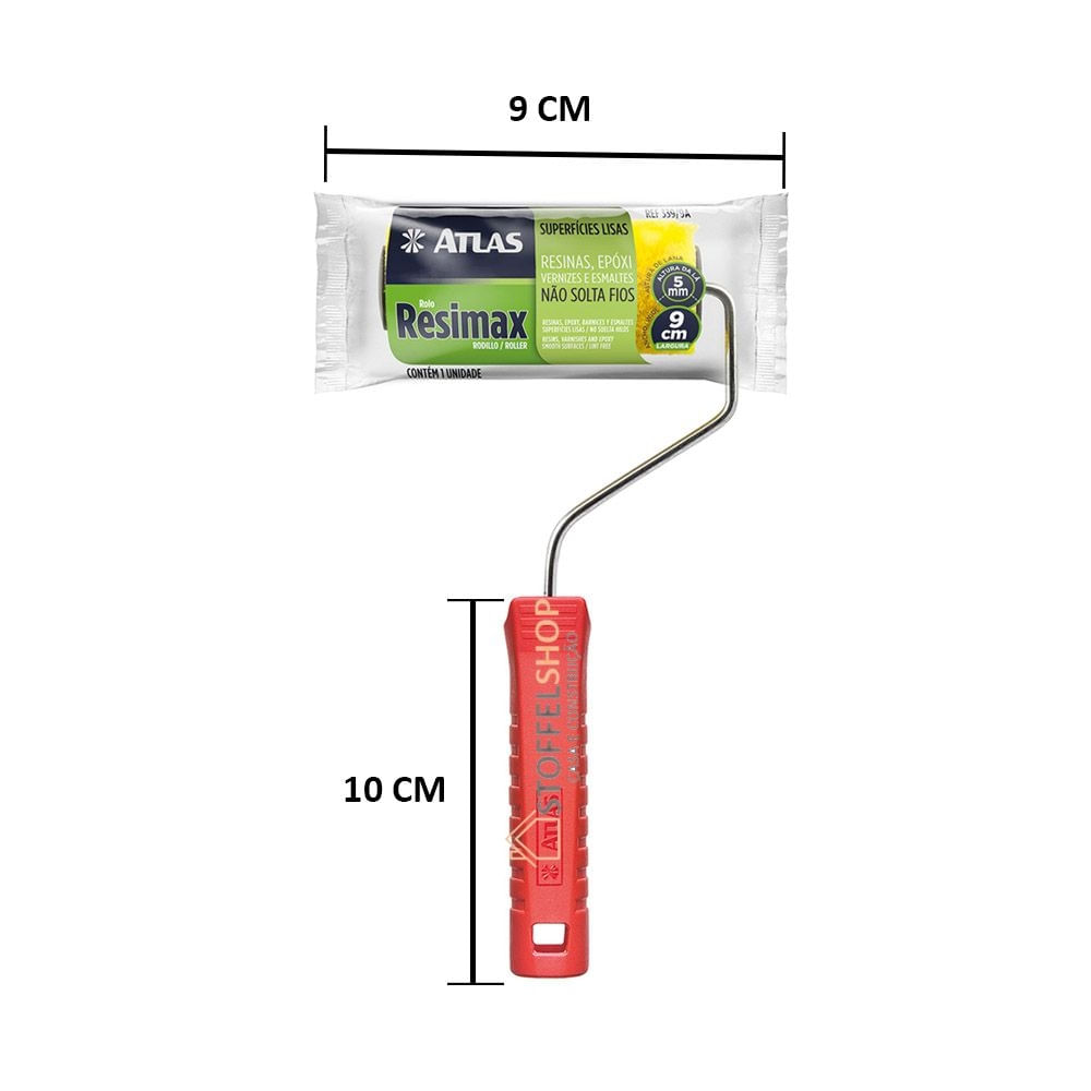 10 Rolo Resimax 9cm Pintura Tinta Epoxi e Esmalte Atlas em Promoção ...