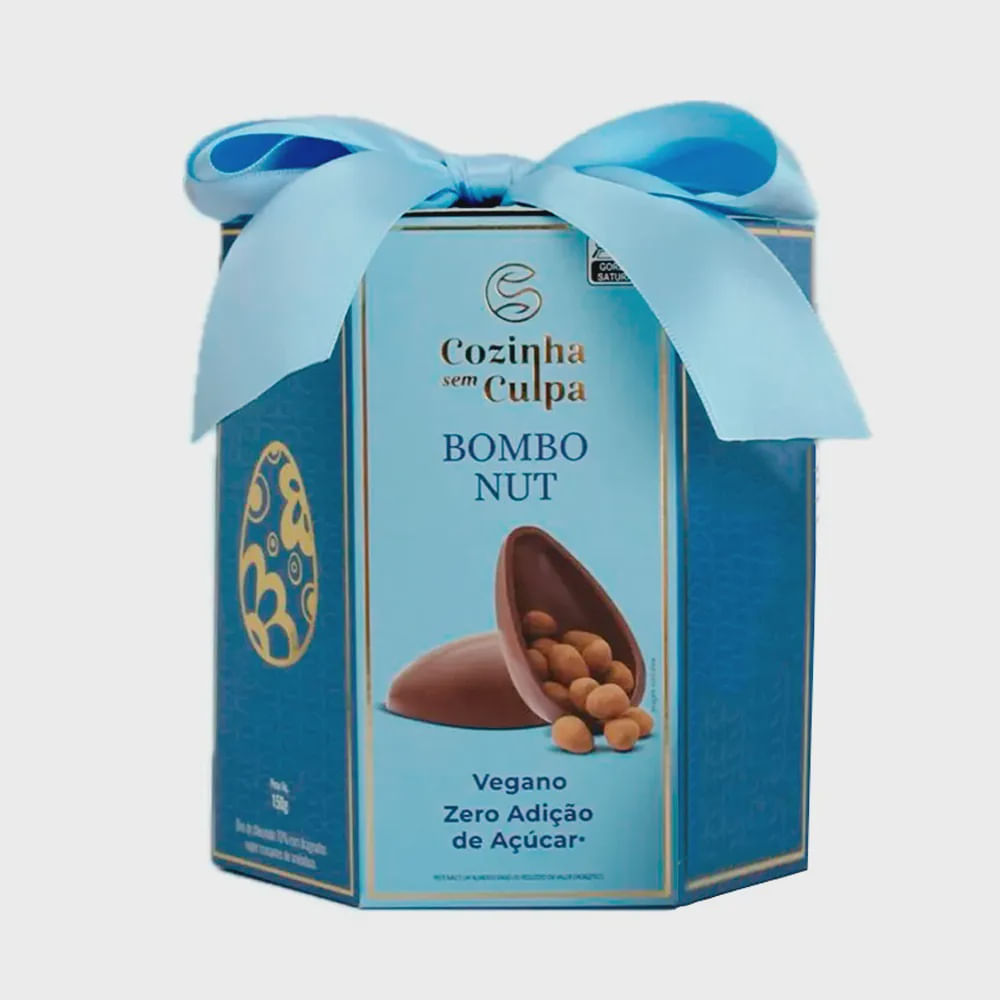 Ovo de Chocolate Bombo Nut Sem Açúcar Cozinha Sem Culpa 150g em ...