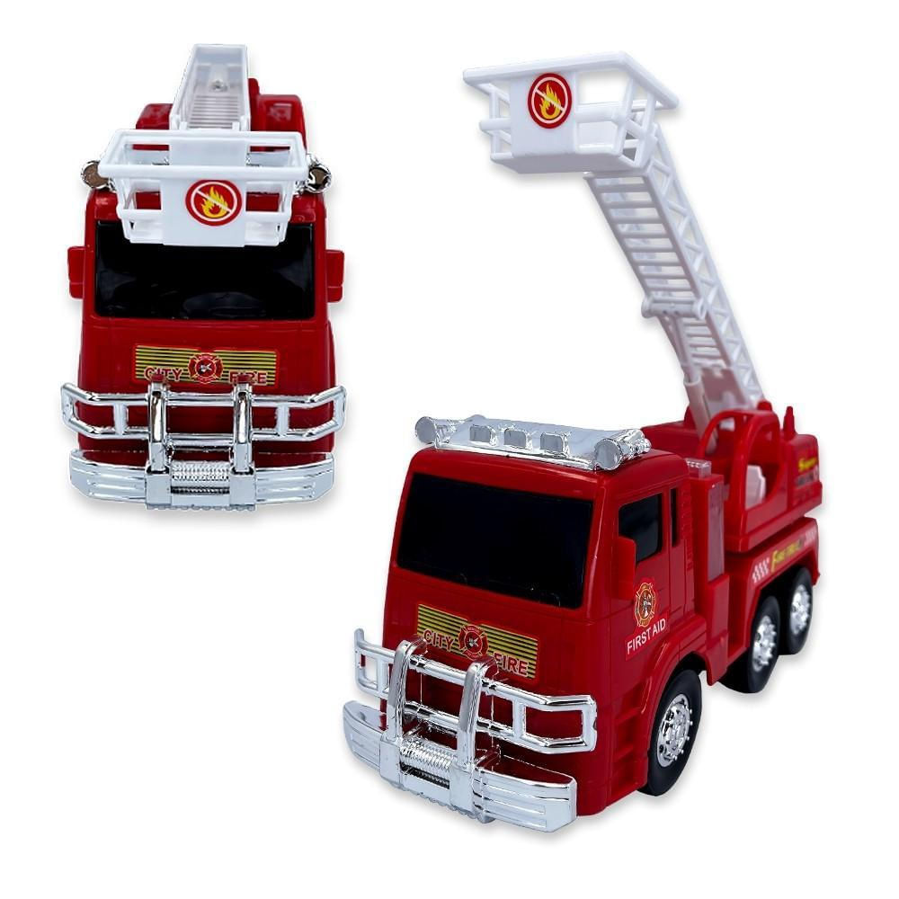 Caminhao Bombeiro A Pilha Com Sirene E Escada Automática em Promoção ...