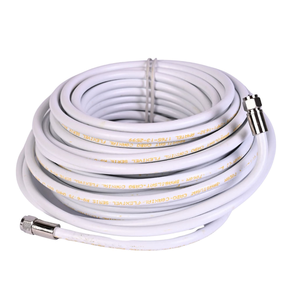 Kit Cabo Rg06 60% 15m C/2 Conector Compressao em Promoção | Ofertas na ...