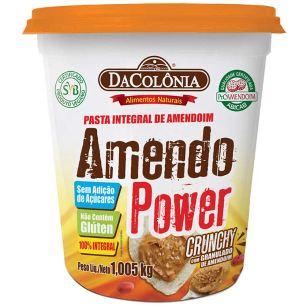 Pasta Integral de Amendoim Amendo Power Crunchy 1,005kg - DaColônia em ...