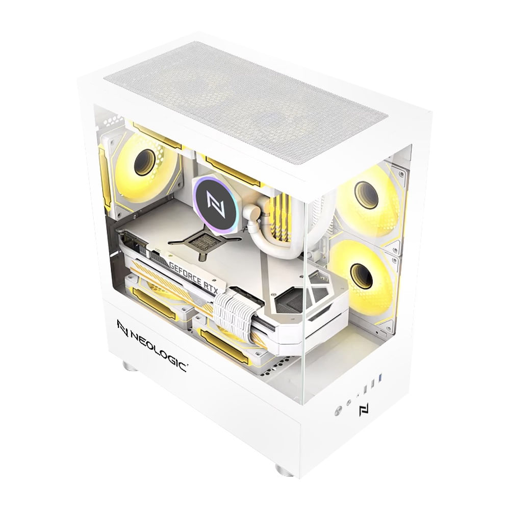 Gabinete gamer neologic aquario pulse, mid-tower, lateral E frontal ...