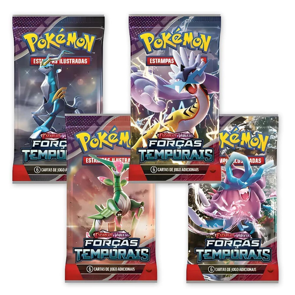 Blister Pokemon Coleção Forças Temporais Cartas Copag Ev05 C em ...