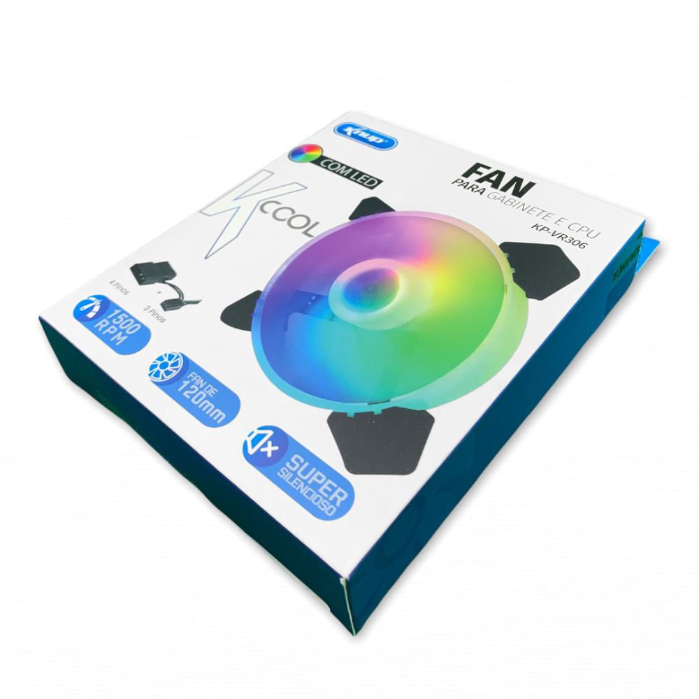 Cooler Fan Rgb 120mm Pc Gamer Fan Gabinete Kcool 3 + 4pinos em Promoção ...