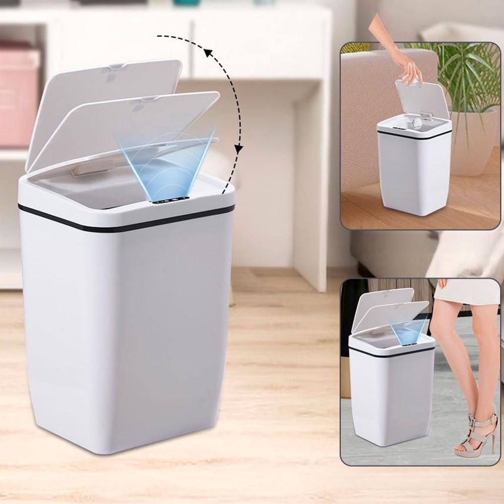 Lixeira Inteligente Com Sensor Automático Para Escritório em Promoção ...