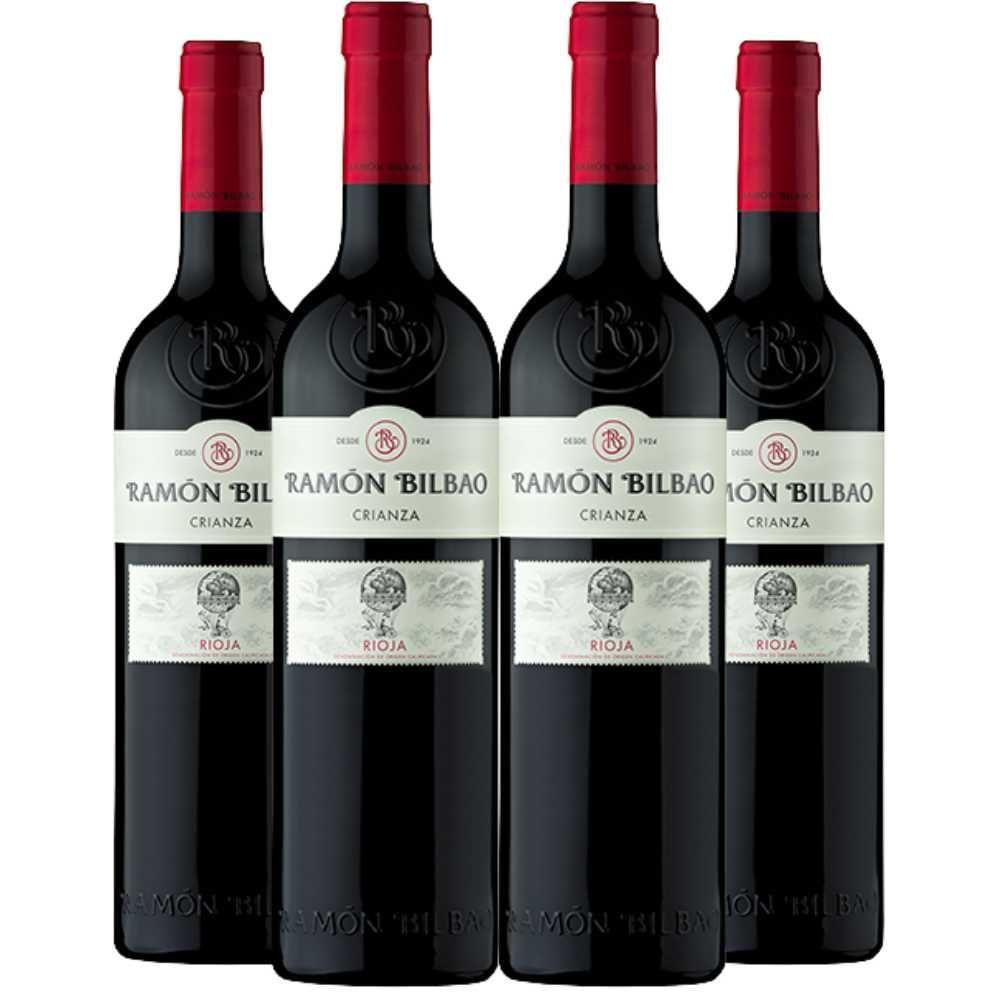 Vinho Tinto Ramon Bilbao Crianza Tempranillo 750ml Kit 4 Garrafas