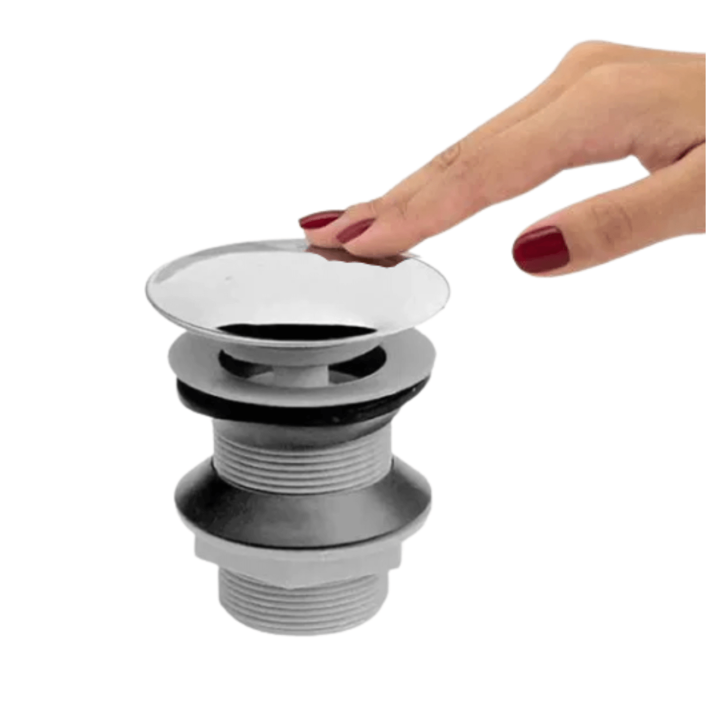 Válvula Ralo Click Inox E Polipropileno Para Cubas Banheiro