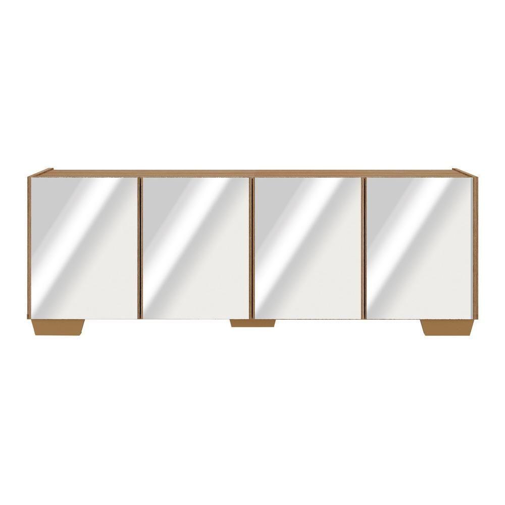 Rack Tv Até 50 Polegadas Com Espelhos Mp1083 Rustic natural