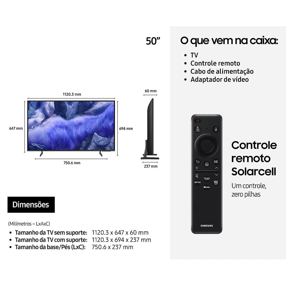 Smart TV Samsung 50 Polegadas QLED 4K - QN50QEF1A 2025