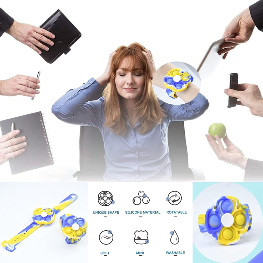 Pop it Watch Spinner Band Fidget Toy para meninos e meninas Bubble ...