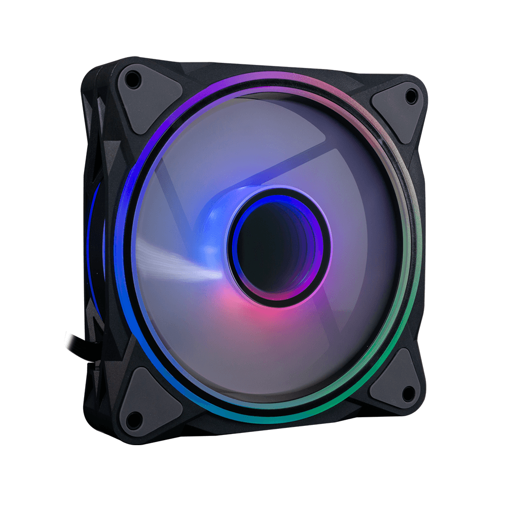 Kit com 3 Fans One Power Radiant X3 ARGB Com Controladora