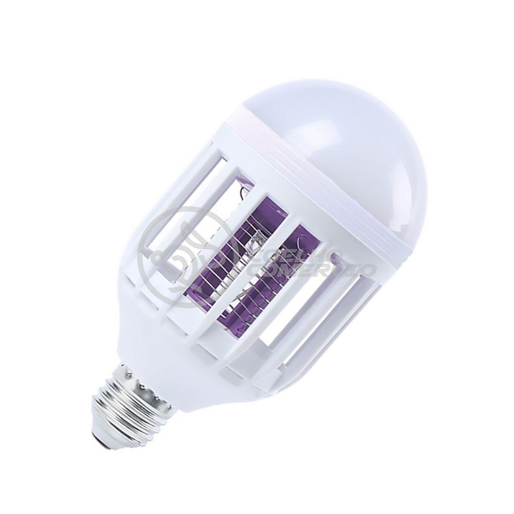 Lâmpada Luz Led Branco 15W Atrai Choque Mosquito Insetos