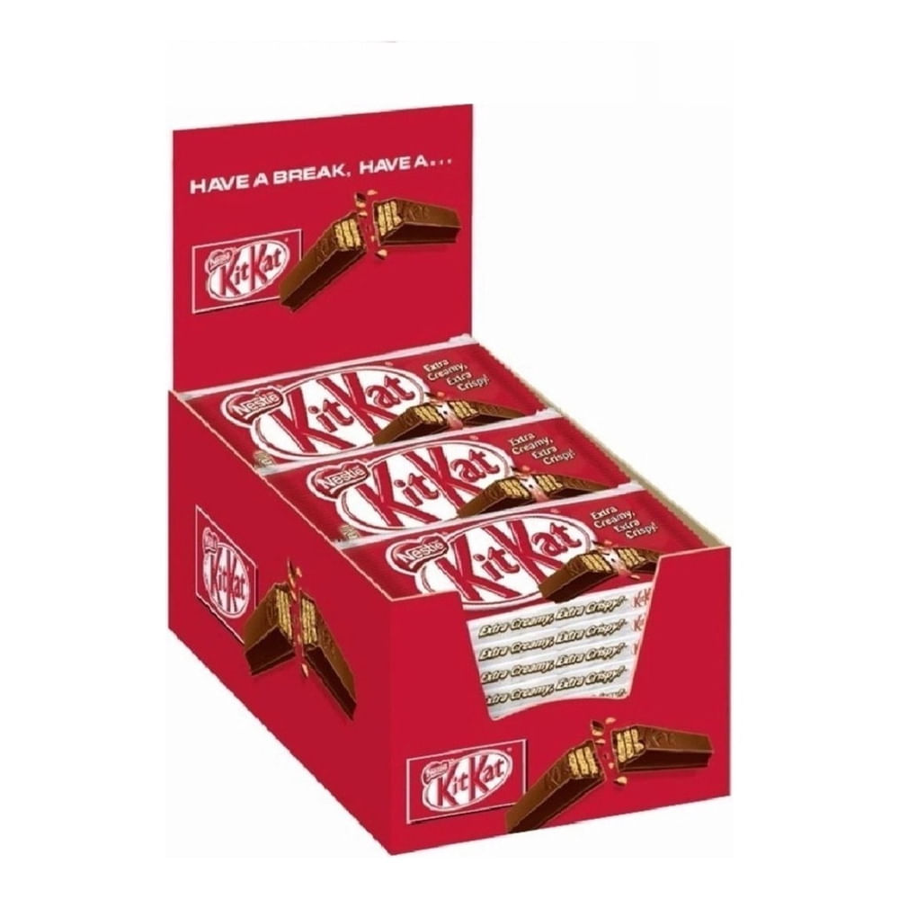 Chocolate Kit Kat Ao Leite 41,5g Caixa C/24 Unidades -nestlé em ...