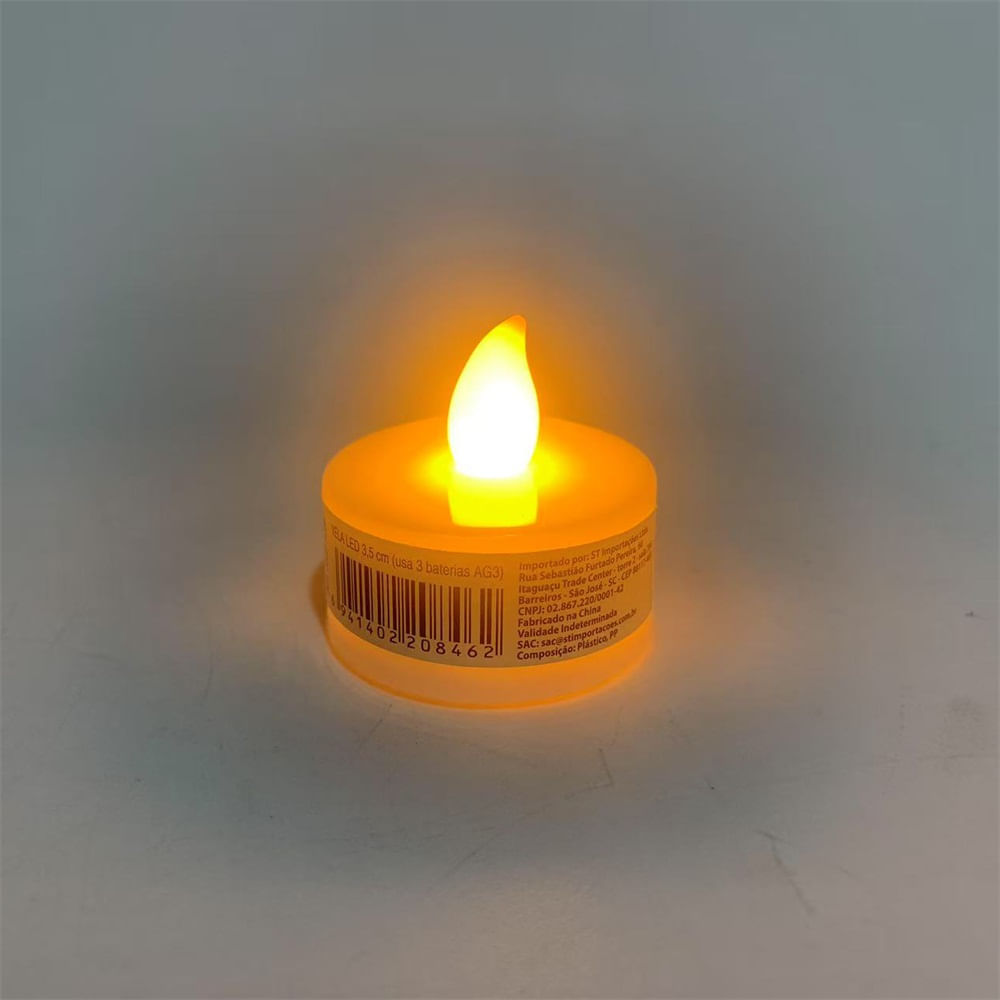 VELA RECHAUD BCO C/LED 3,5CM FST