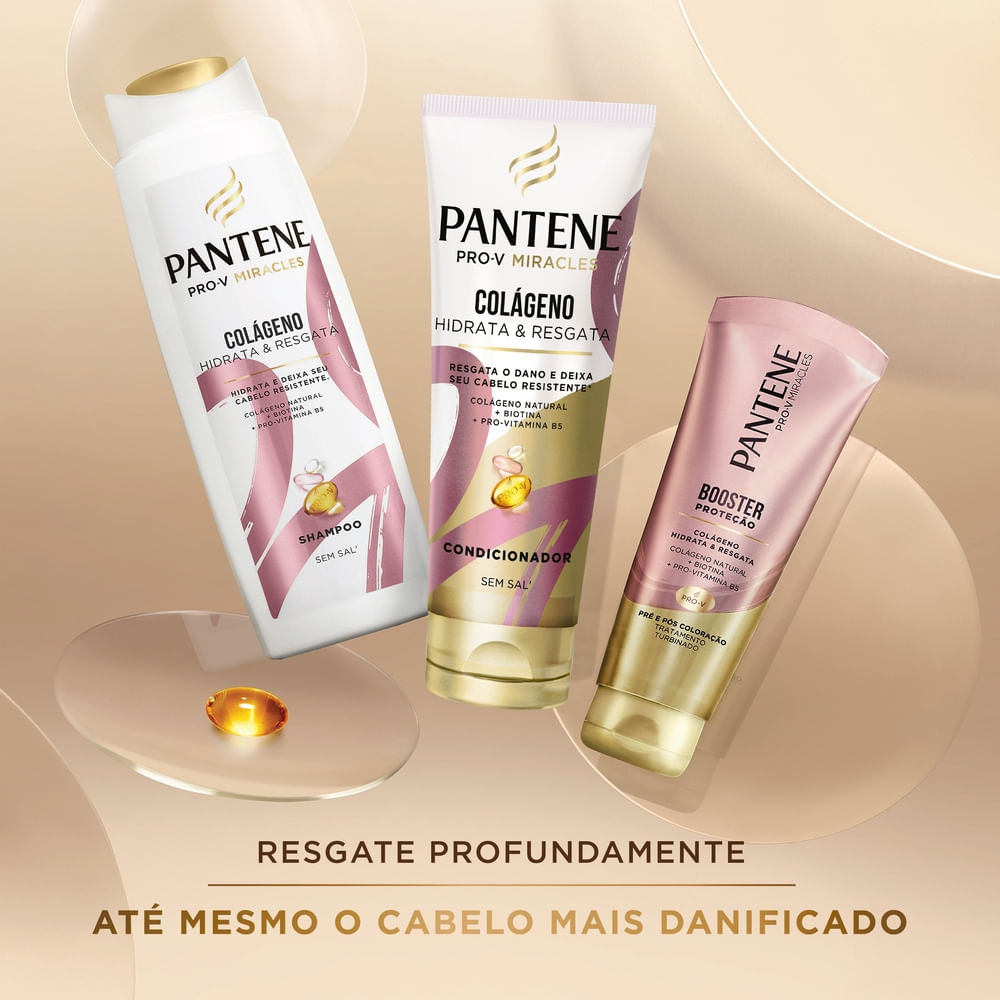 Kit Pantene PRO-V Miracles Colágeno Shampoo 300ml e Condicionador 150ml ...