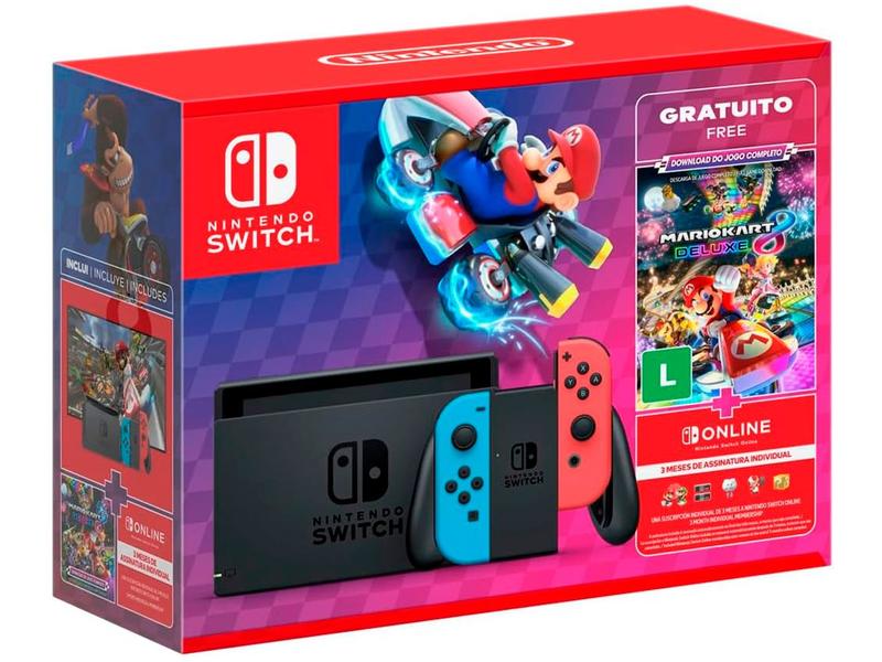 Nintendo Switch Bundle Console + Jogo Digital Mario Kart 8 Deluxe 32 GB ...
