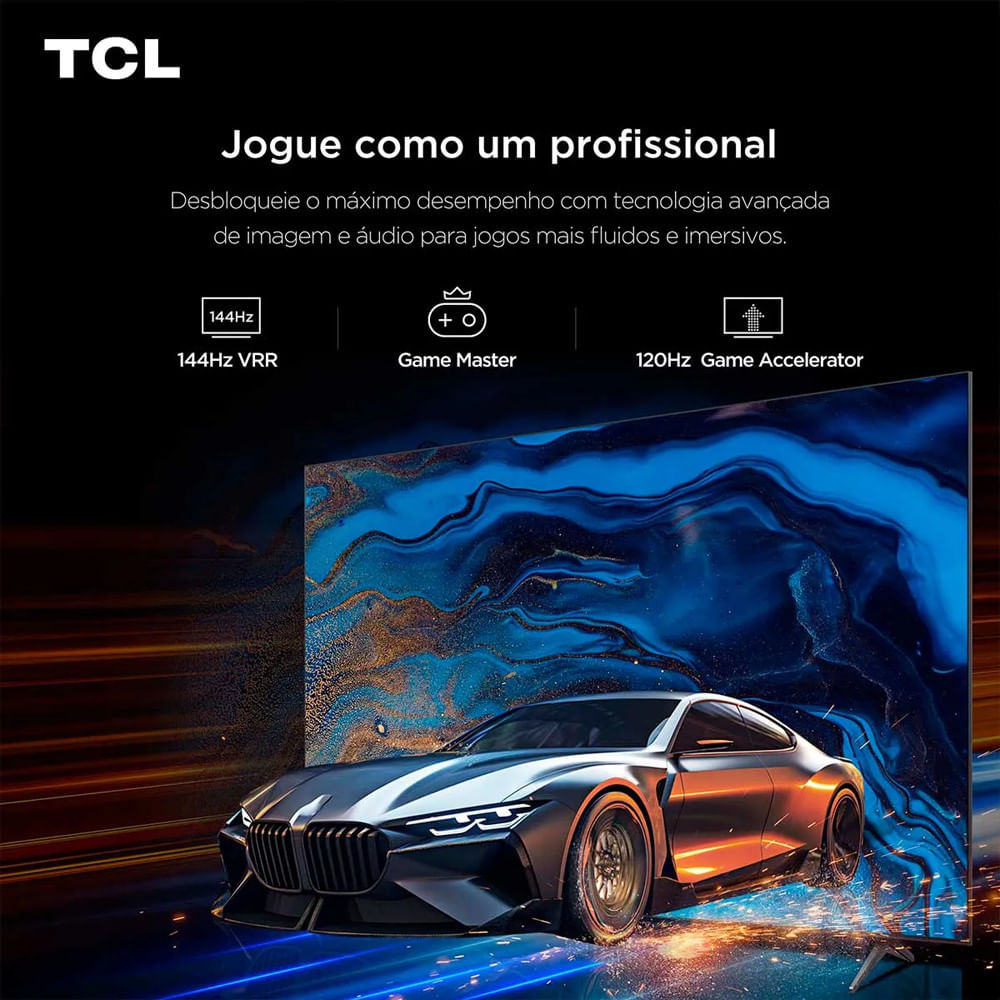Smart TV TCL 98 Polegadas 98C6K 4K UHD QD-Mini Led Google Tv HDR 10+