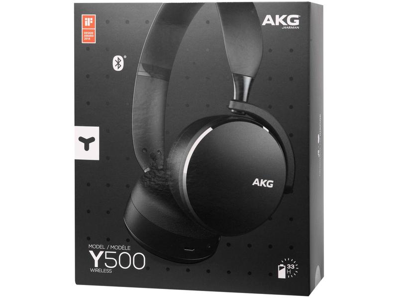 Fone de Ouvido Bluetooth AKG Y500 com Microfone Preto