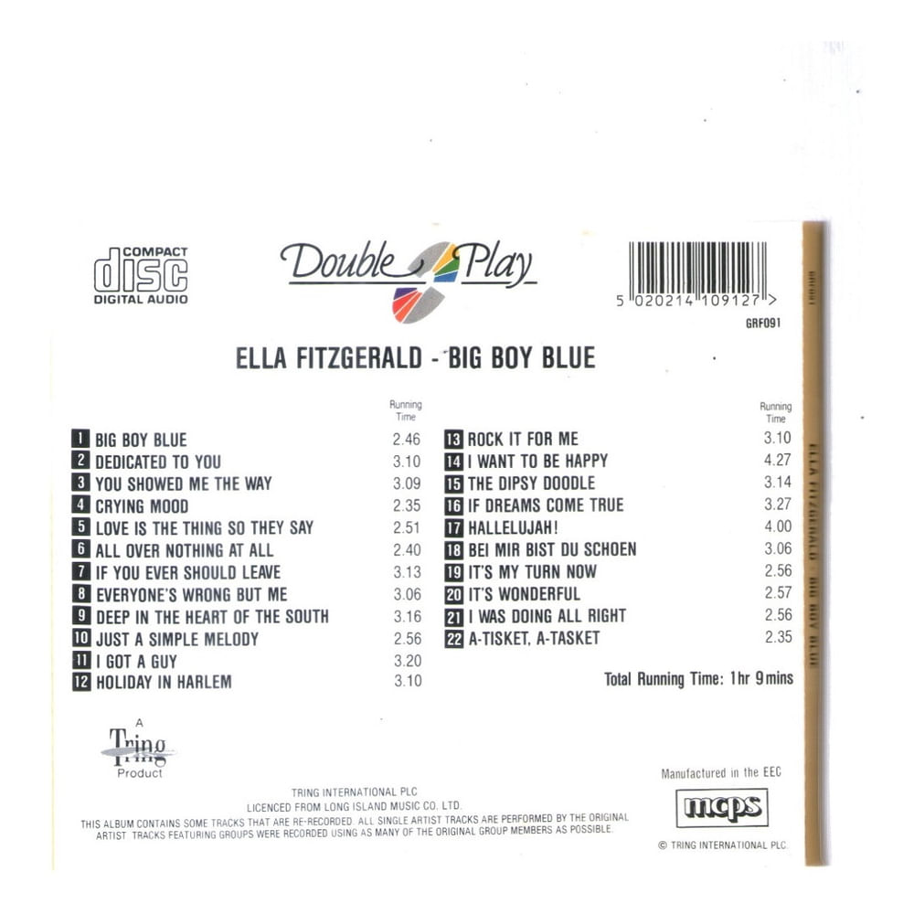 Cd Ella Fitzgerald - Big Boy Blue em Promoção | Ofertas na Americanas