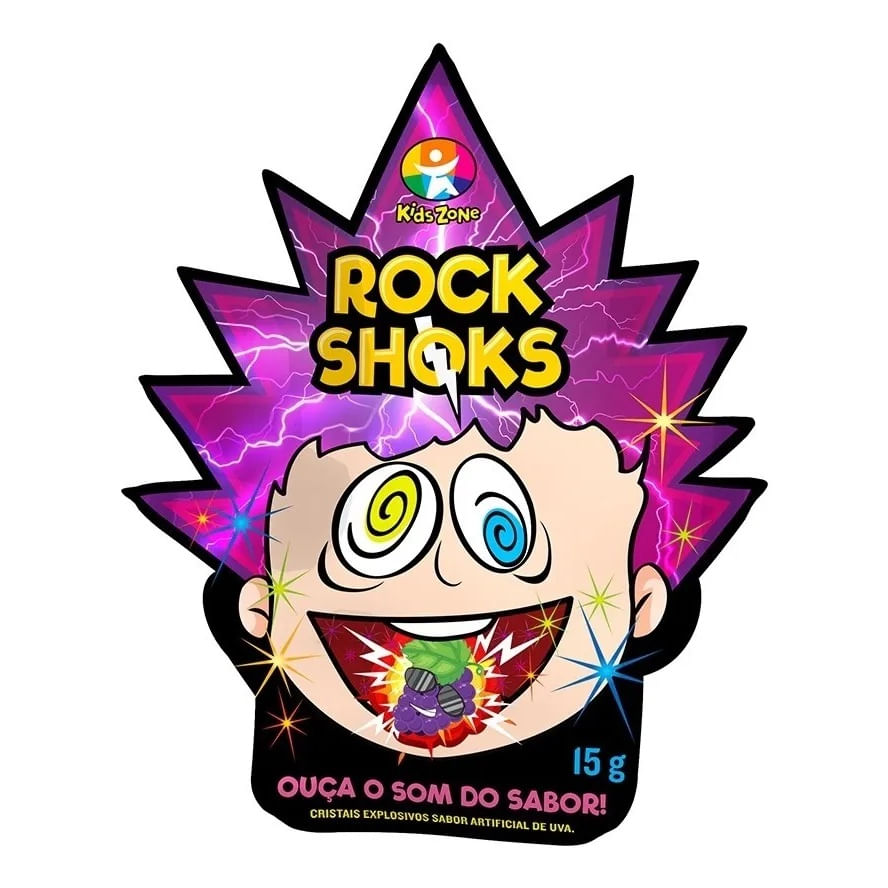 Bala Kids Rock Shoks - Kids Zone Display Com 12 Unidades em Promoção ...