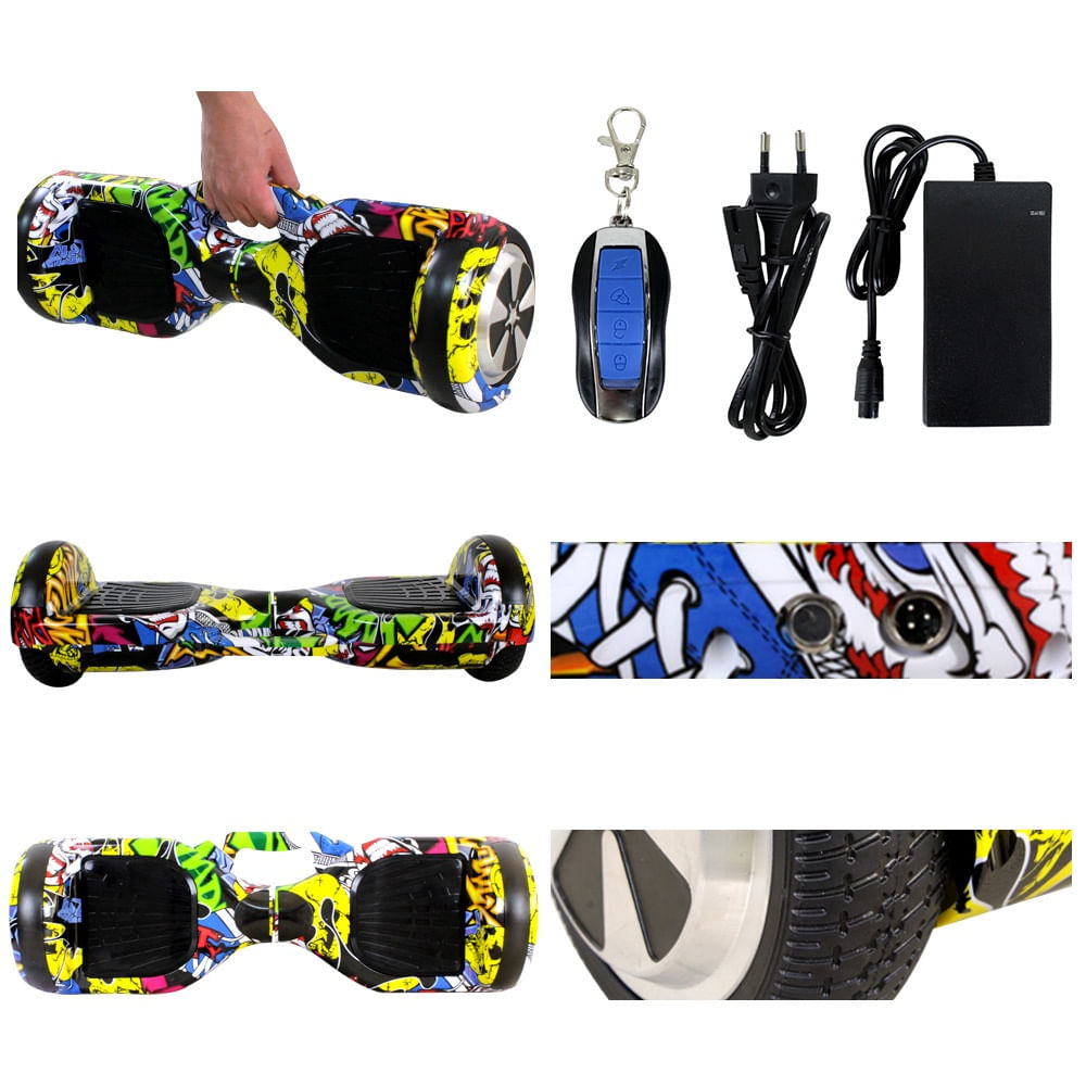 Hoverboard Overboard Infantil Skate Elétrico 6.5 Led Bluetooth Bateria ...