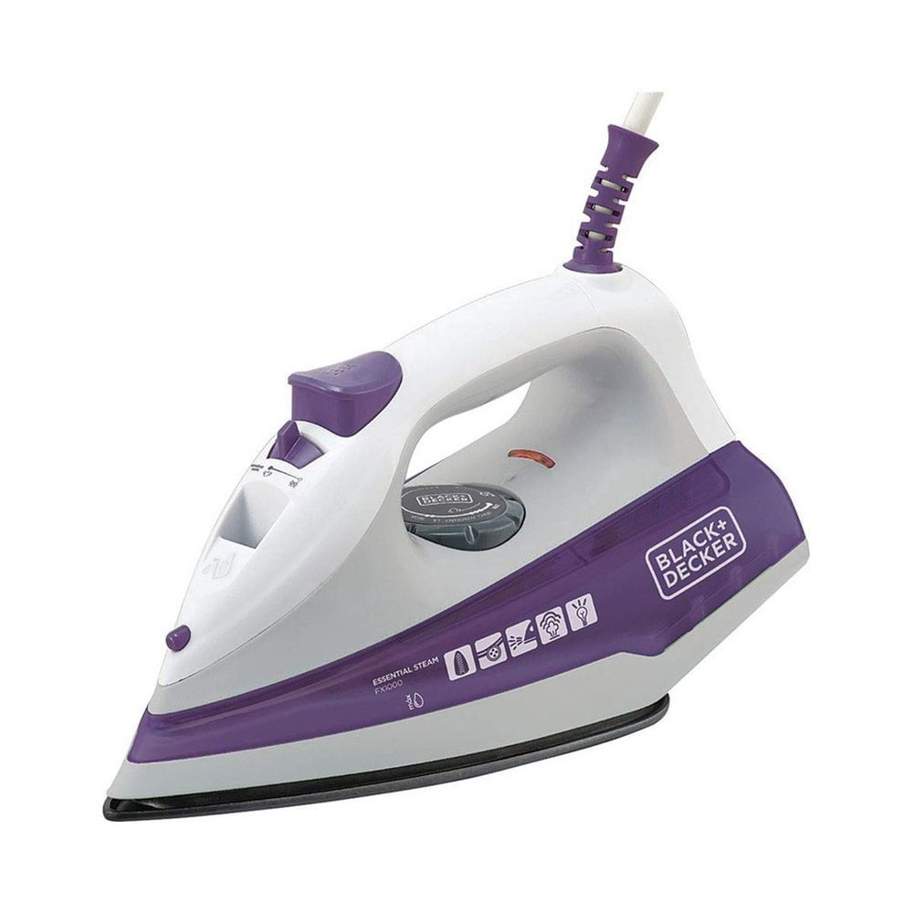 Ferro de Passar BLACK+DECKER FX1000 à Vapor Branco e Roxo 1200W em ...