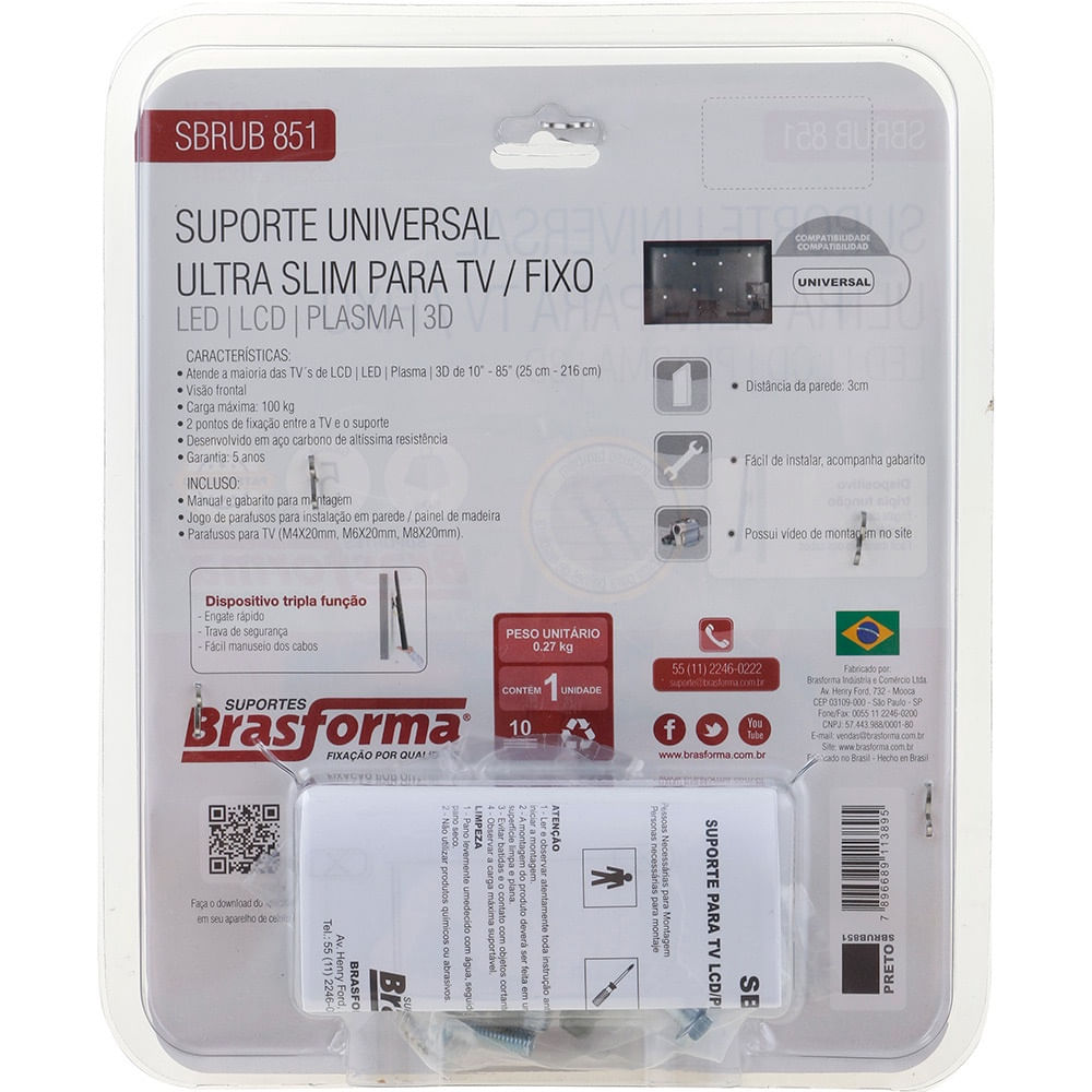 Suporte Tv Prime Tech Fixo 14 A 105 Polegadas 3 em Promoção | Ofertas ...