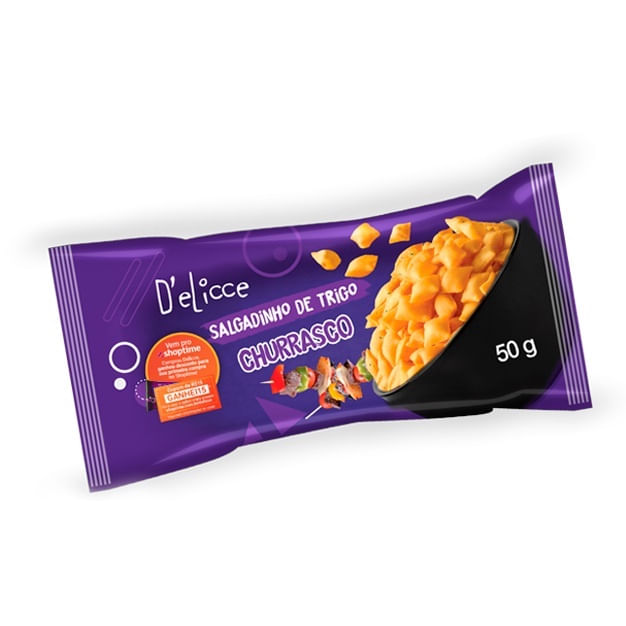 SALGADINHO TRIGO CHURRASCO 50G DELICCE em Promoção | Ofertas na Americanas