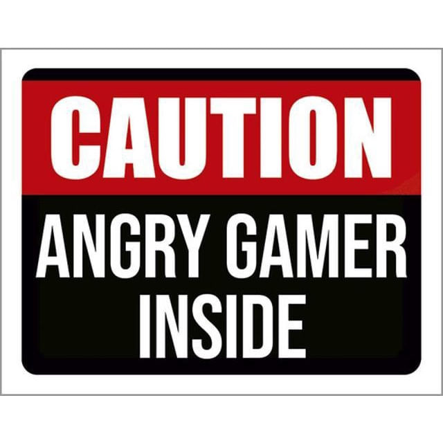 Kit 10 Placas Caution Angry Gamer Inside 36X46 em Promoção | Ofertas na ...