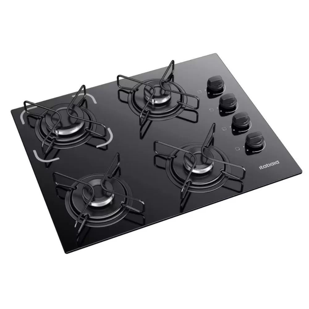 Cooktop Itatiaia 4 Bocas Essencial Mesa De Vidro Preto - Bivolt em ...