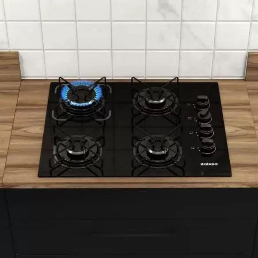 Cooktop Itatiaia 4 Bocas Essencial Mesa De Vidro Preto - Bivolt em ...