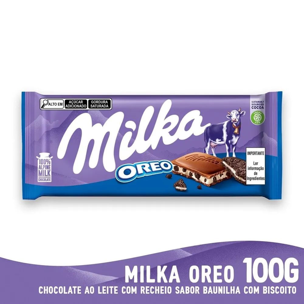 Barra de Chocolate Milka Recheado Oreo 100g em Promoção | Ofertas na ...
