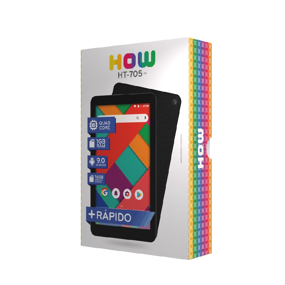 Tablet HT-705 xs Preto, Android 9.0 E Wi-fi em Promoção | Ofertas na ...