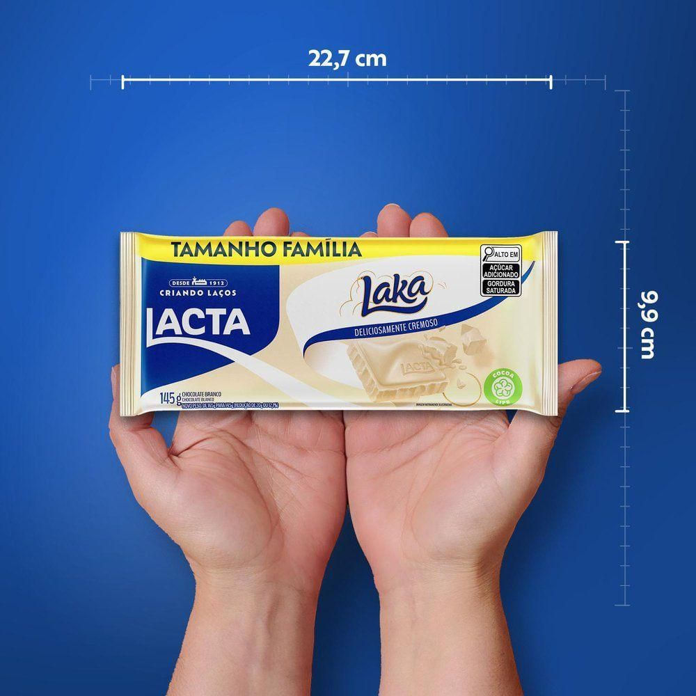 Barra de Chocolate Branco Lacta Laka 145g Oferta Americanas