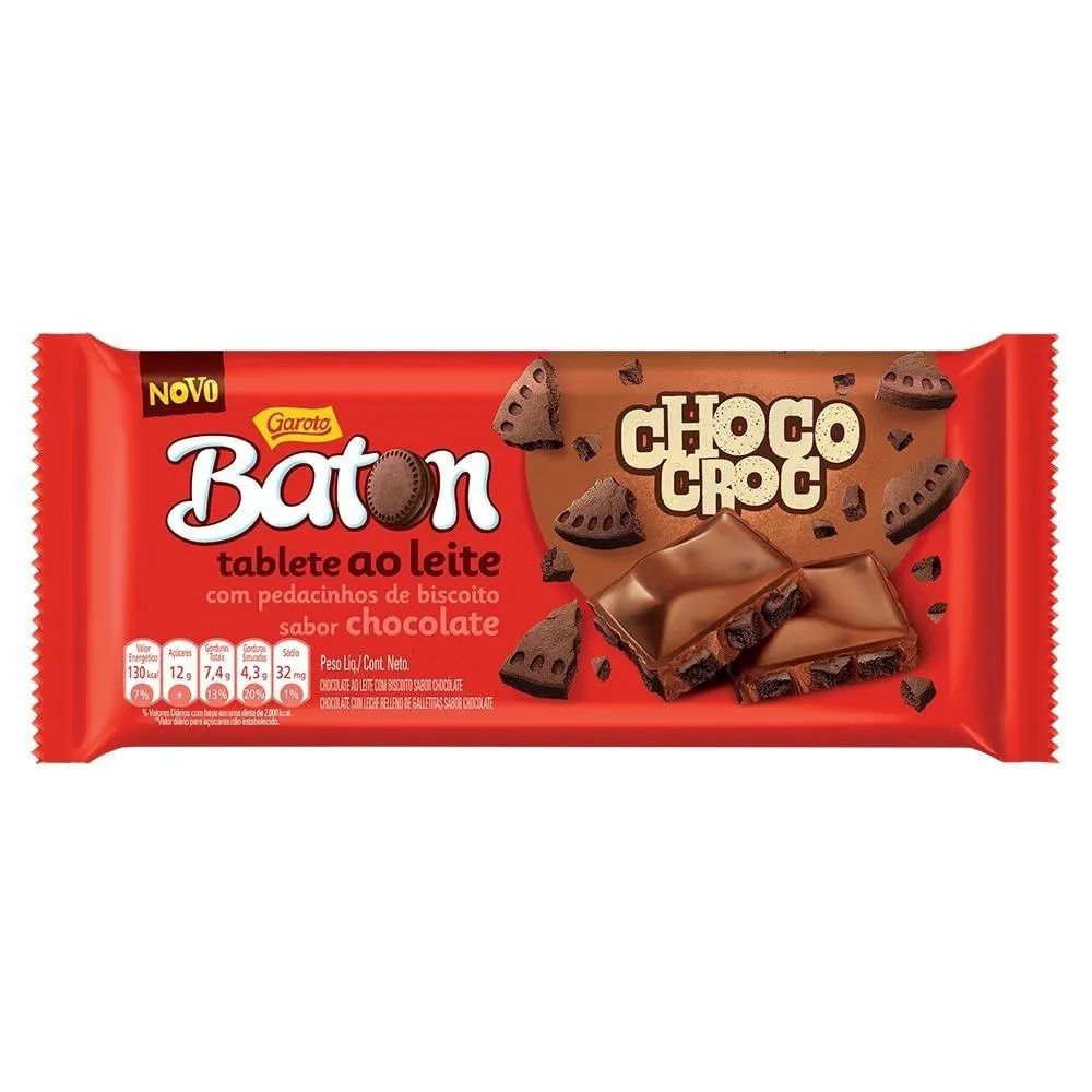 Chocolate ao Leite Choco Croc Garoto Baton 80g em Promoção | Ofertas na ...
