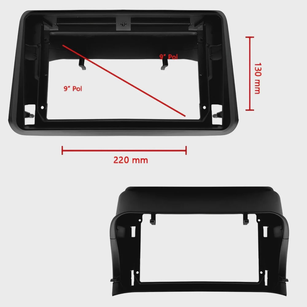 Moldura Painel Central Multimidia 9 Polegadas Argo Cronos 2018 à 2024 ...