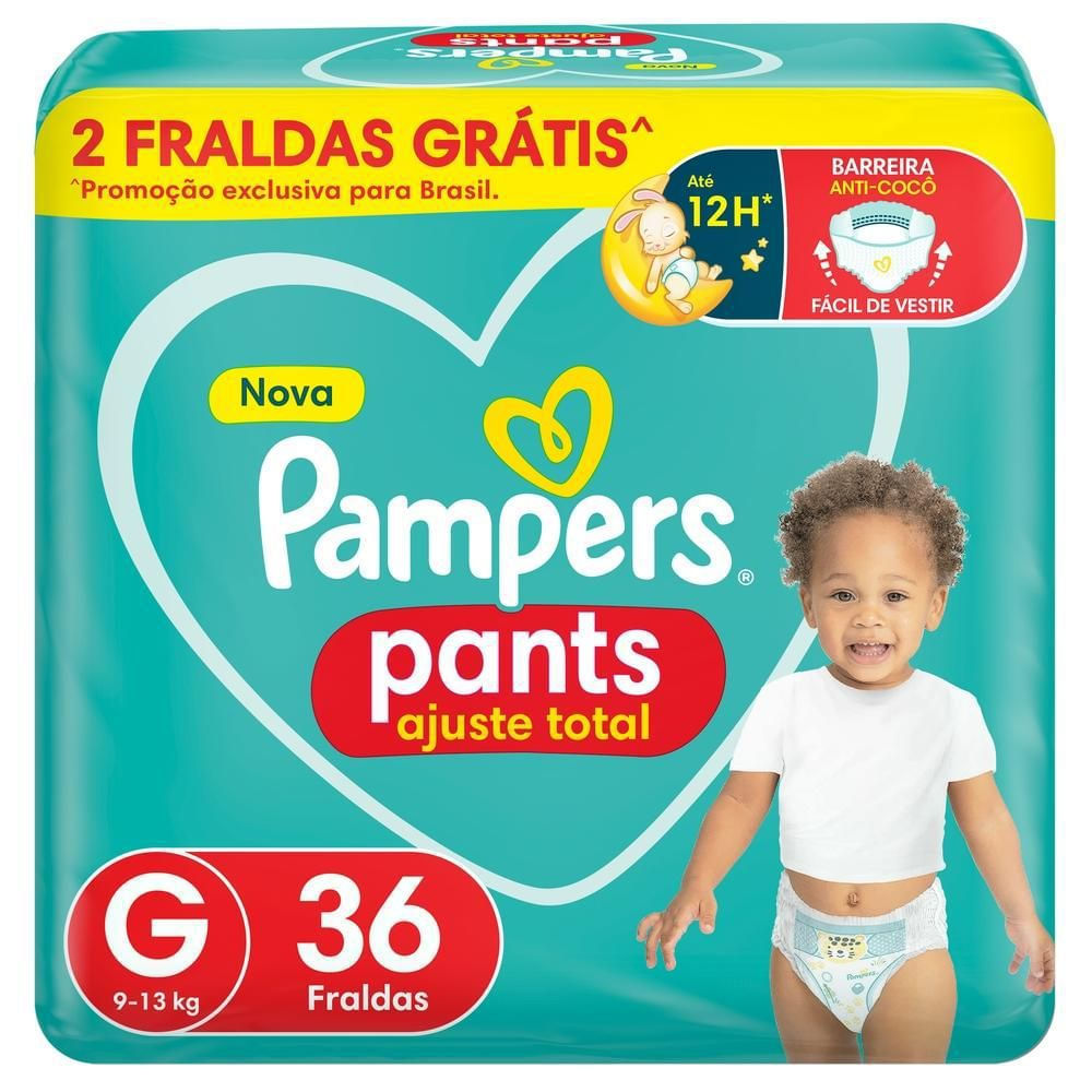 Fralda Pampers Pants Ajuste Total G 36 Unidades Americanas
