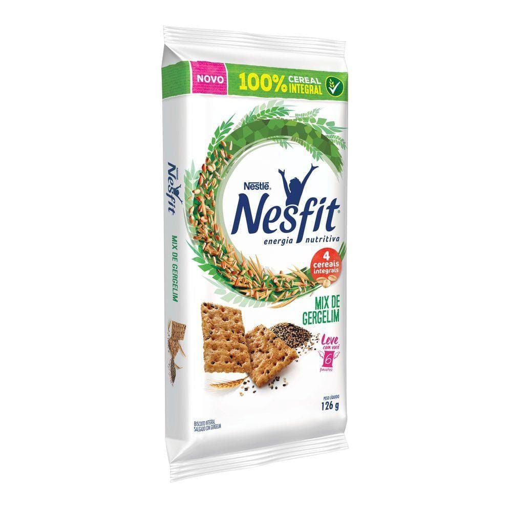 Biscoito Integral Nesfit Mix De Gergelim 126G Com 6 Pacotes 21 G Cada ...