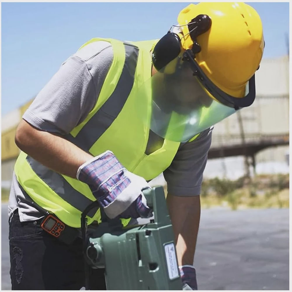 Colete Sinalizador epi Faixa Refletiva Construçao Civil Segurança do ...