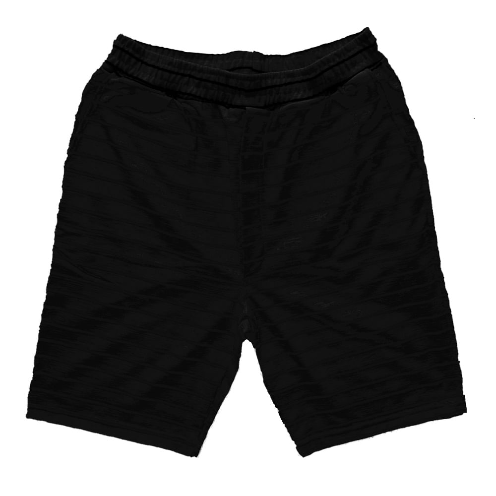 BERMUDA MASCULINA EM TECIDO FLAME LISO, COR PRETA, MARCA BASIC ...