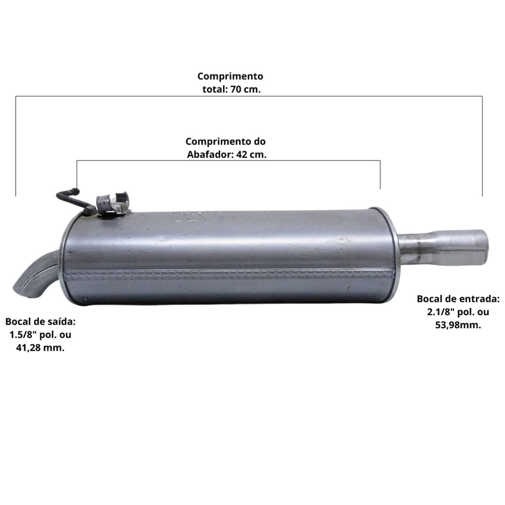 Escapamento Saveiro 98 99 2000 2001 2002 2003 G2 G3 G4 22732 em ...