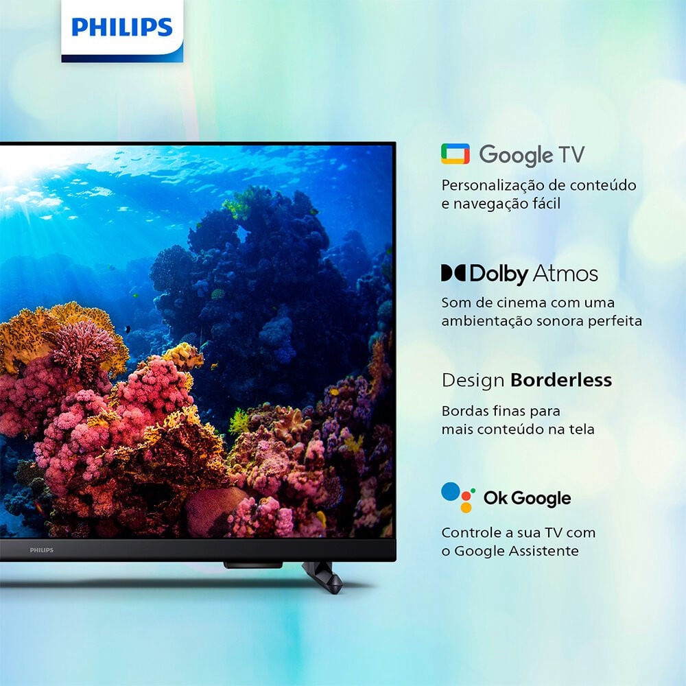 Smart TV 43PFG6918 43 Polegadas Full HD Borderless Android Philips em ...