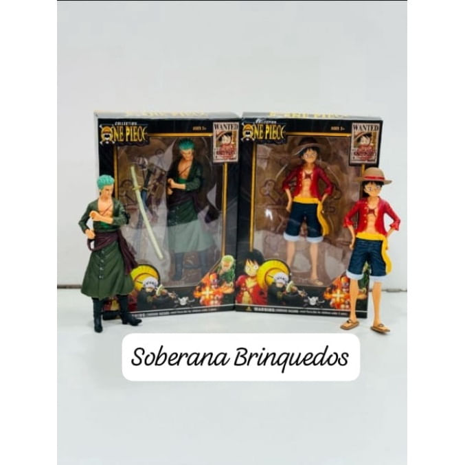 Kit 2 Bonecos One Piece Unitário - Zoro E Luffy Edição Deluxe em ...