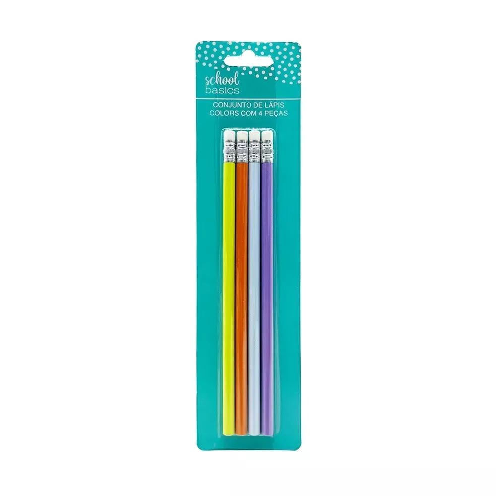 Lápis Colors School Basics - 4 unidades em Promoção | Ofertas na Americanas
