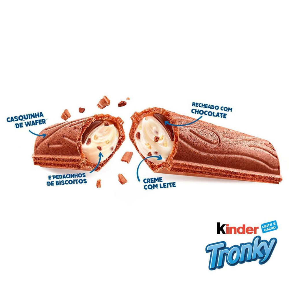 Chocolate Kinder, 5 Pacotes De 18G Tronky em Promoção | Ofertas na ...
